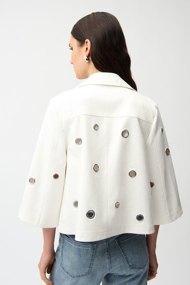 Joseph Ribkoff Jacket - Faux Suede - Vanilla – Cloth