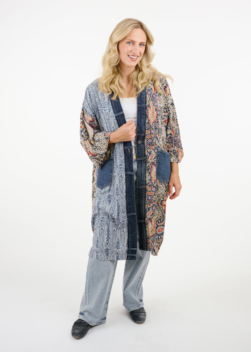 Shannon Passero - Janis Cardigan - Blue Paisley – Cloth