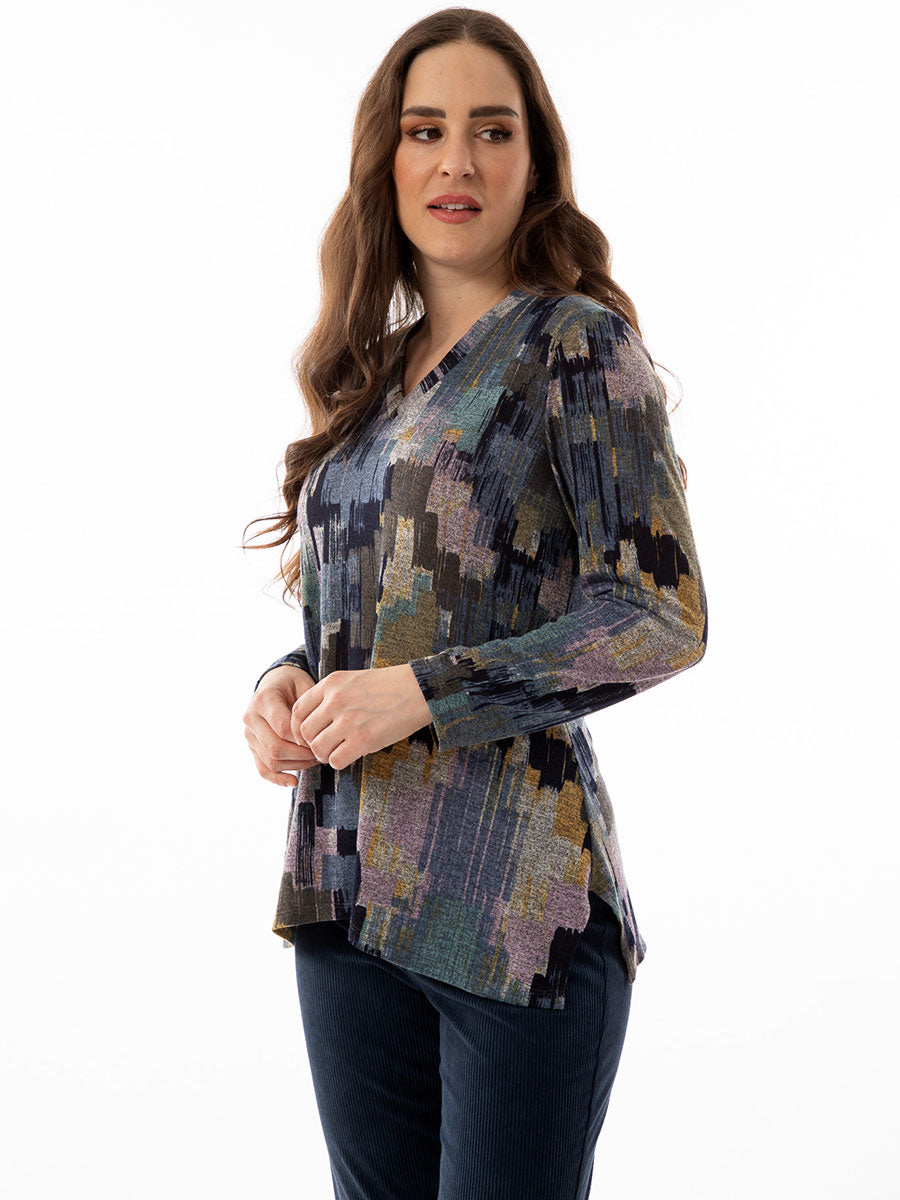 Bali Top - V-Neck Print - Multi – Cloth