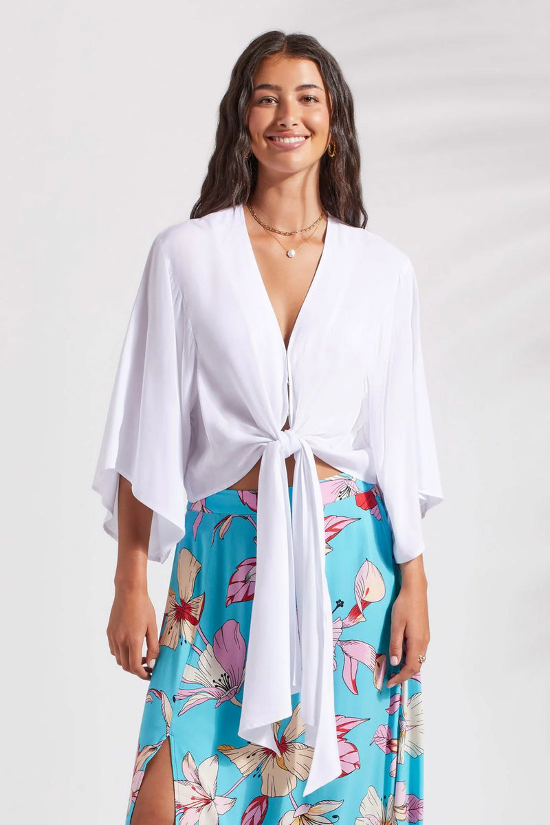 Tribal Top - Kimono Style - White - SMALL – Cloth