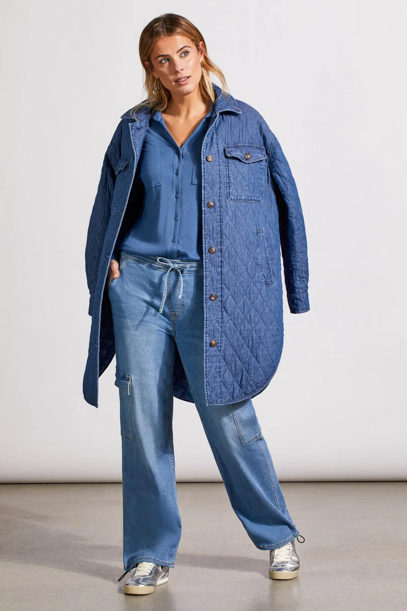 Tribal Top - Rib Knit Shirt - Blue Jay – Cloth