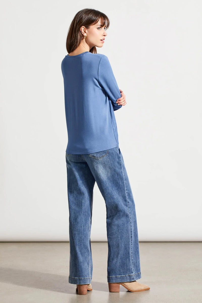 Tribal Top - Front Knot Terry - Blue Jay – Cloth